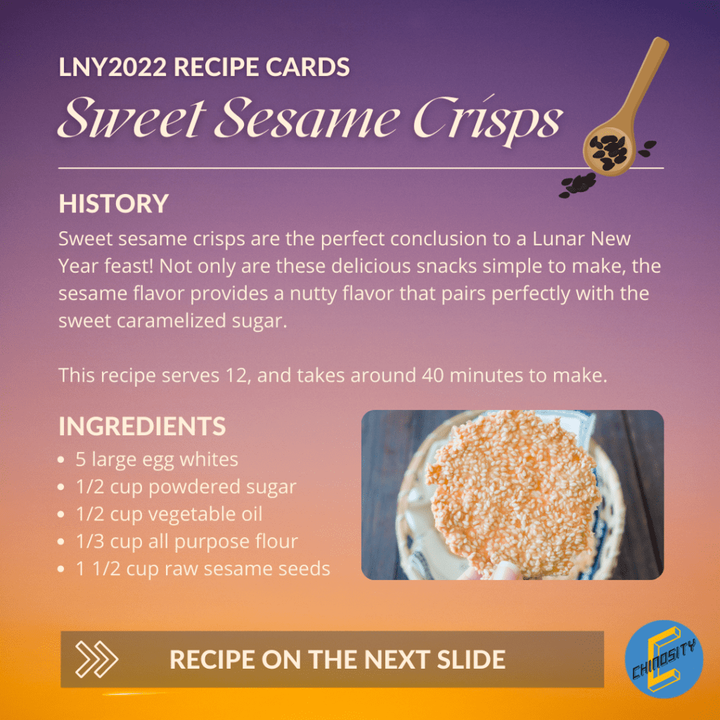 Celebrate National Snack Day With Our Sesame Chips Recipe Cards - Chinosity